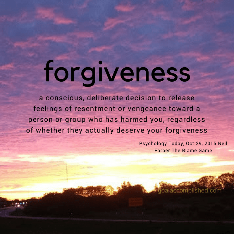 Forgiveness: do it soon